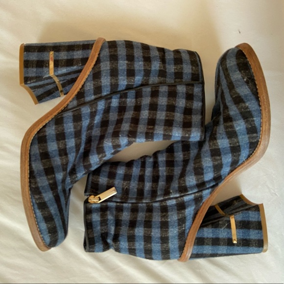 Tibi | Shoes | Tibi Gingham Ankle Boots | Poshmark